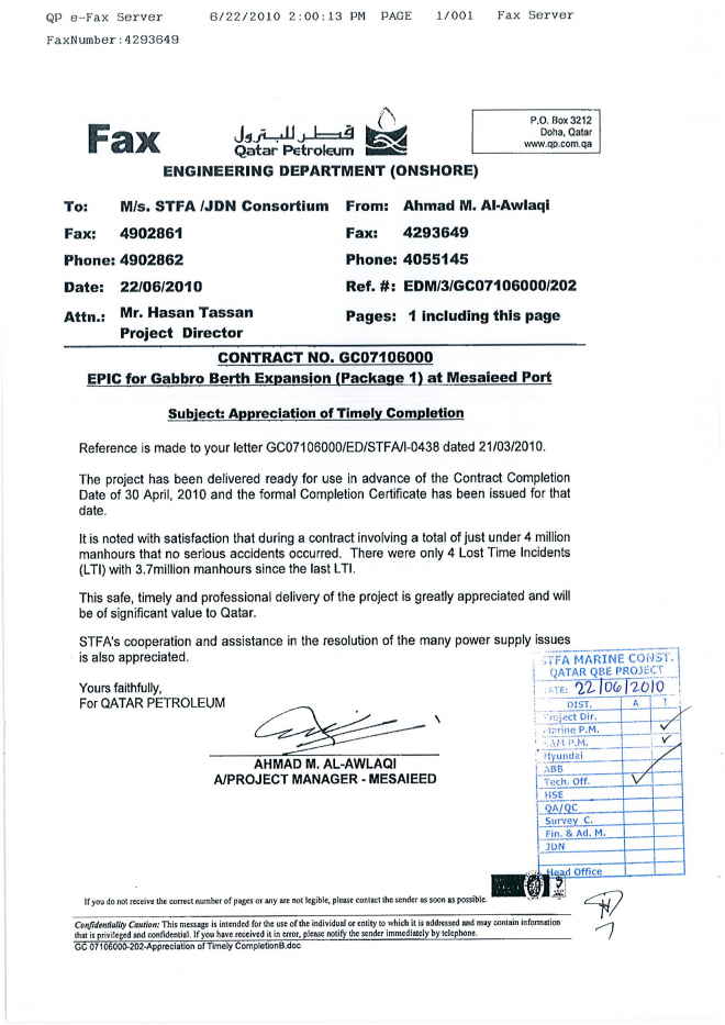 Achievements & Awards – STFA Construction Group