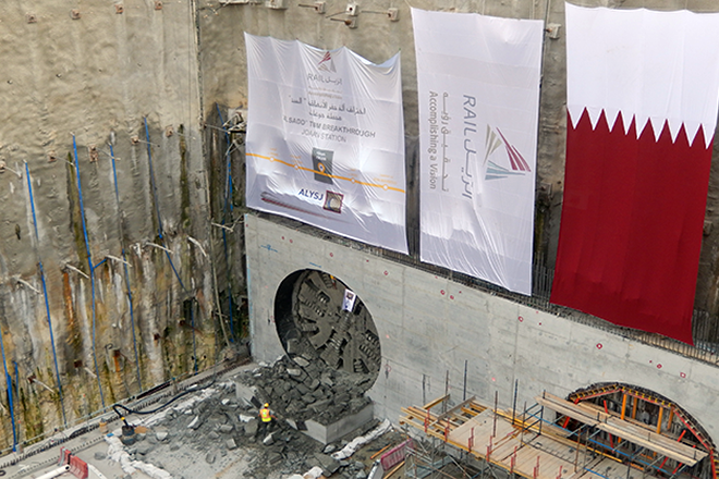 In Doha Metro Gold Line Project First Tbm Breakthrough Was Achieved ...